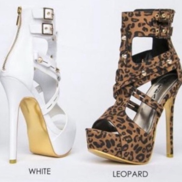 Shoes | Studded Leopard Caged Platforms | Poshmark